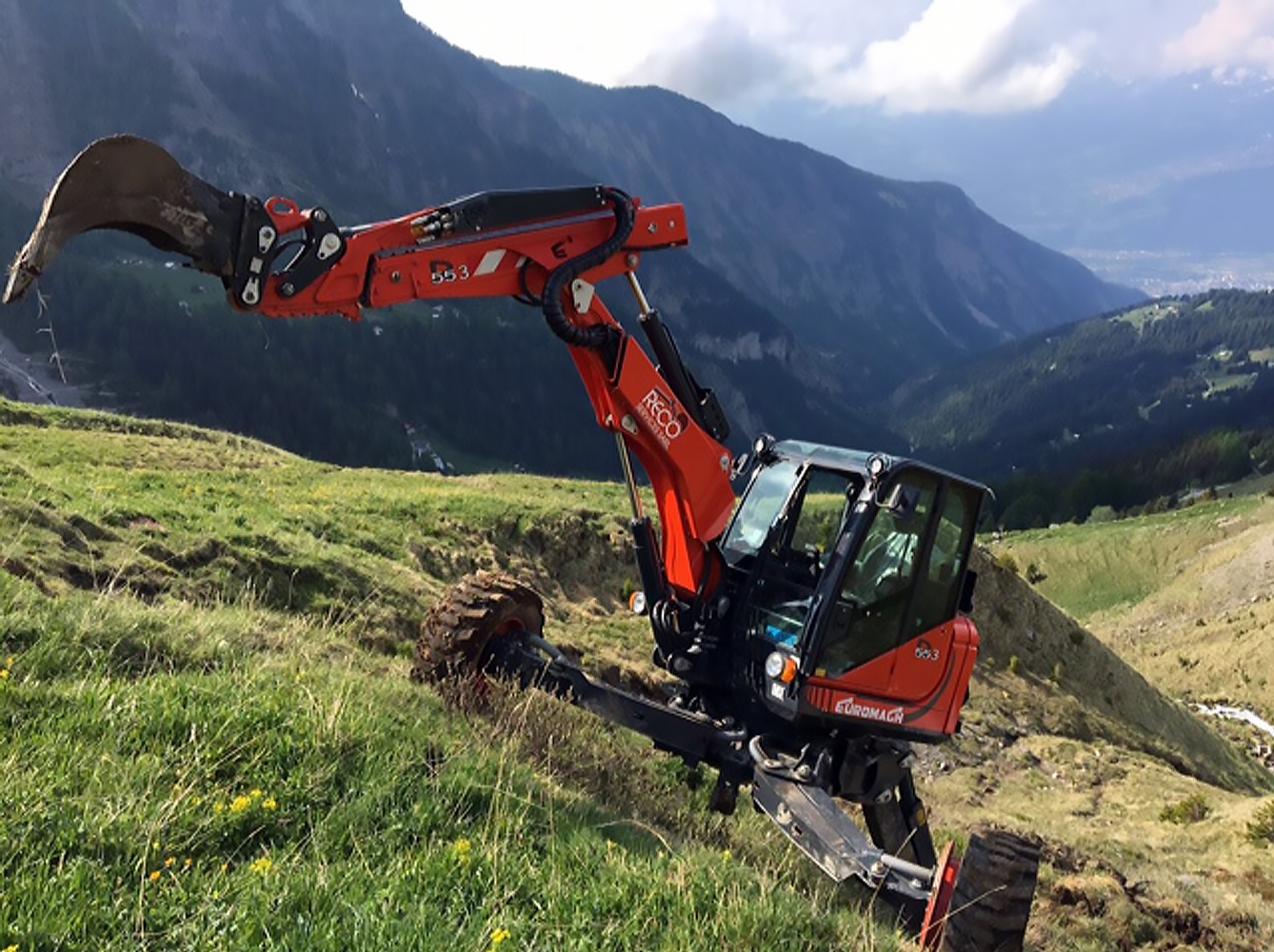 Schreitbagger - R555 für extreme Hänge - Euromach